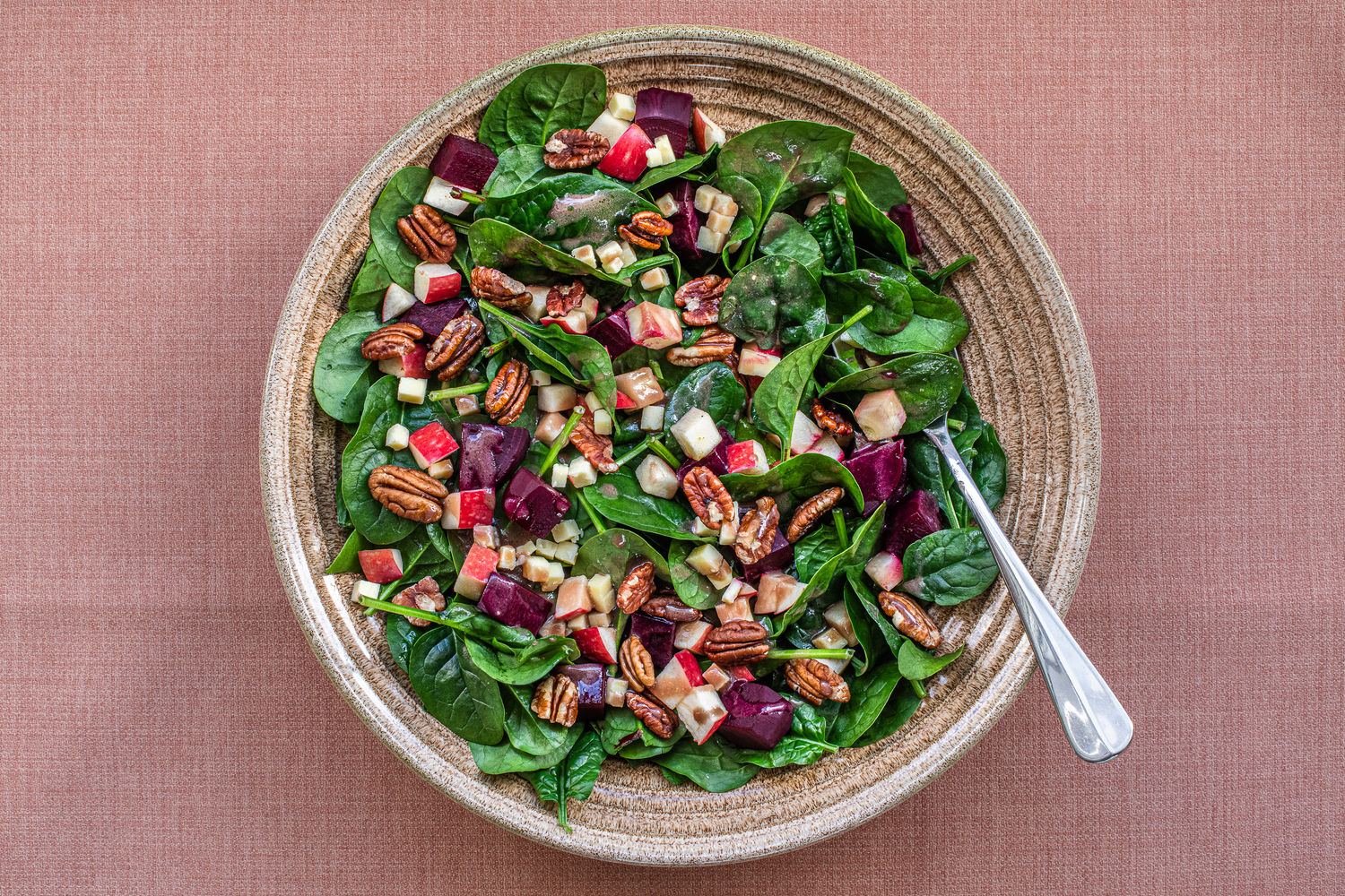 Balsamic Glazed Beetroot, Apple, Cheddar, Pecan and Spinach Salad | The ...
