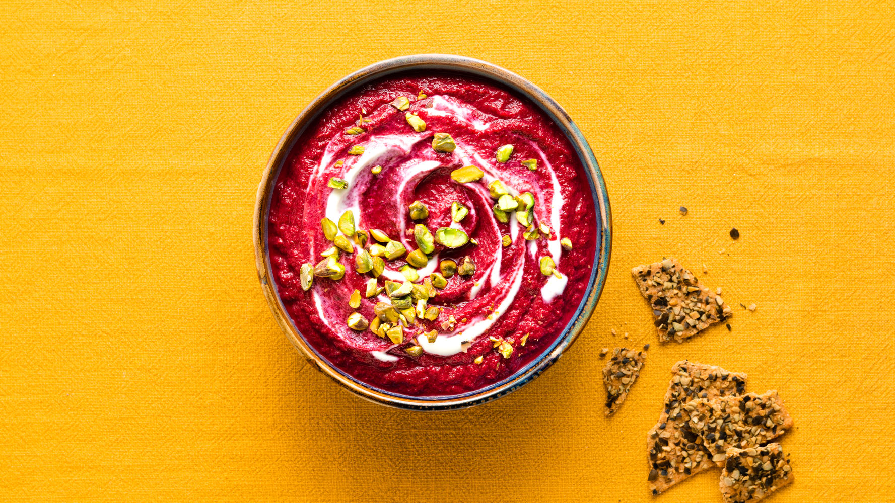 Egyptian Spiced Beetroot & Toasted Pistachio Dip | The Doctor's Kitchen