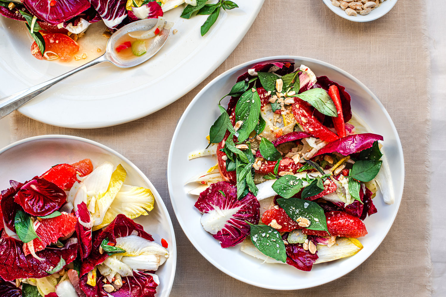 Grapefruit, Radicchio, Fennel and Chicory Salad with Thai-style ...