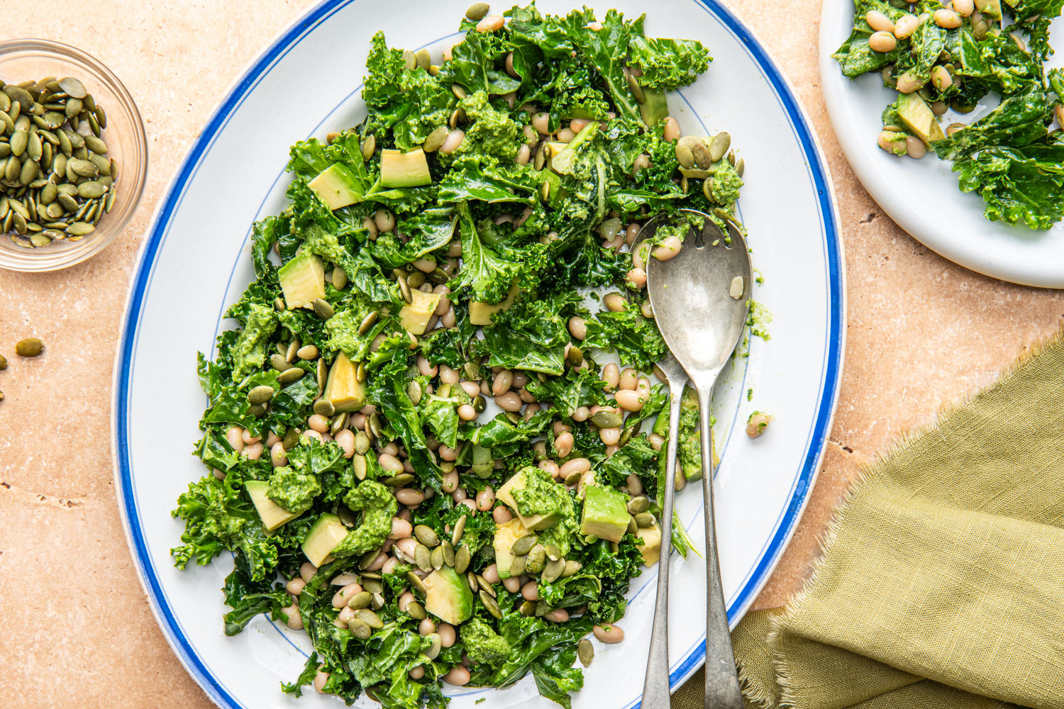 Haricot Bean, Avocado, Kale and Pumpkin Seed Salad | The Doctor's Kitchen