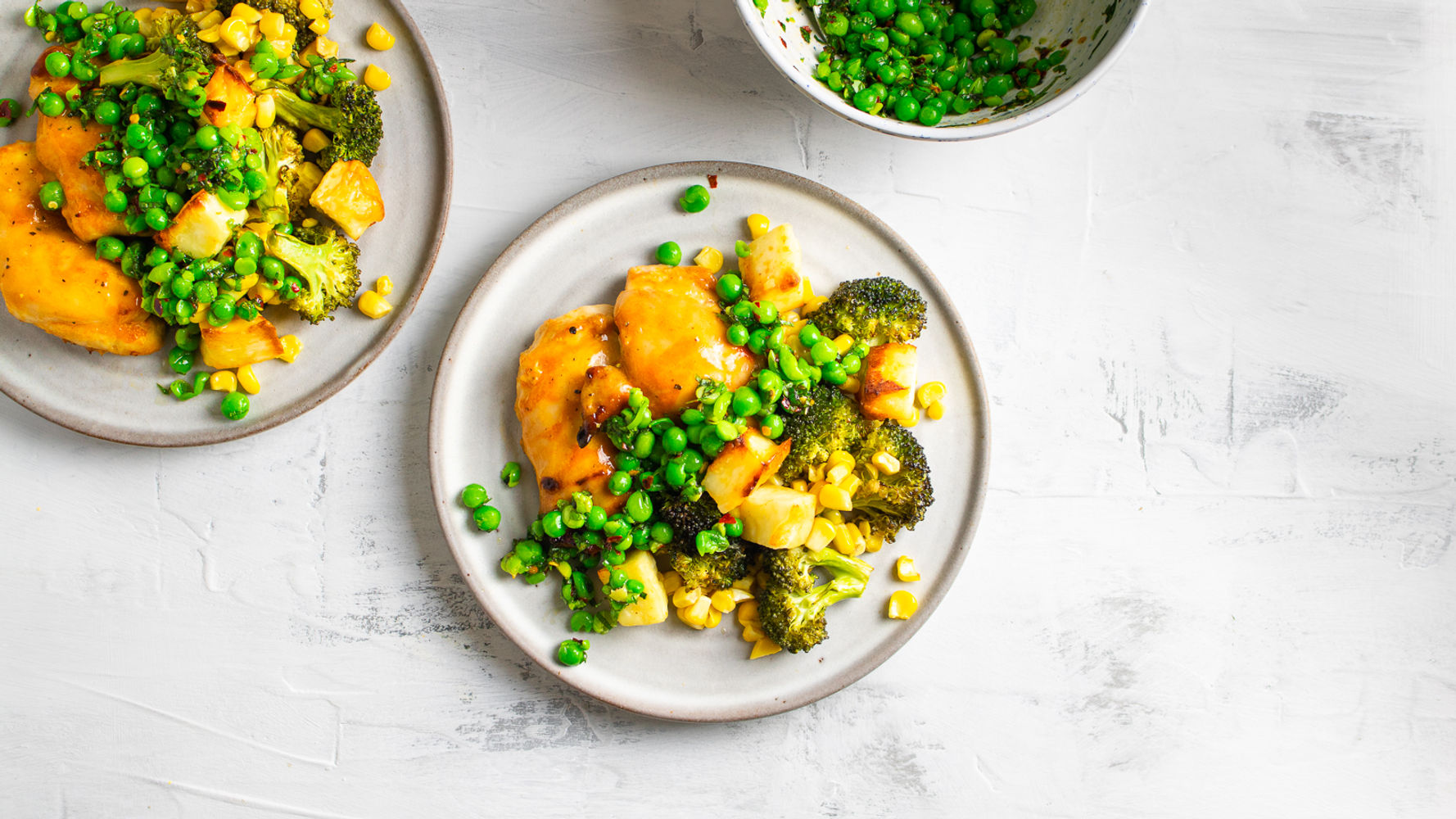 Peri-Peri Chicken, Halloumi and Chilli Mint Peas | The Doctor's Kitchen