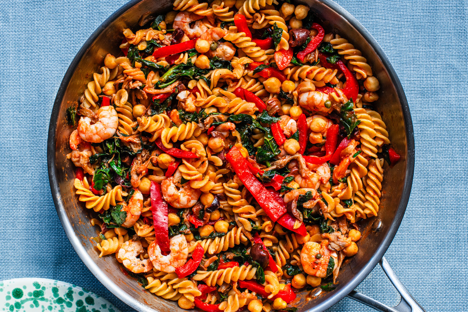 Prawn, Mushroom, Kale and Chickpea Puttanesca Pasta | The Doctor's Kitchen